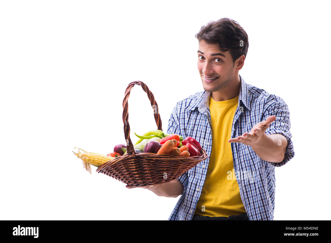 Food fruits man market Cut Out Stock Images & Pictures - Alamy