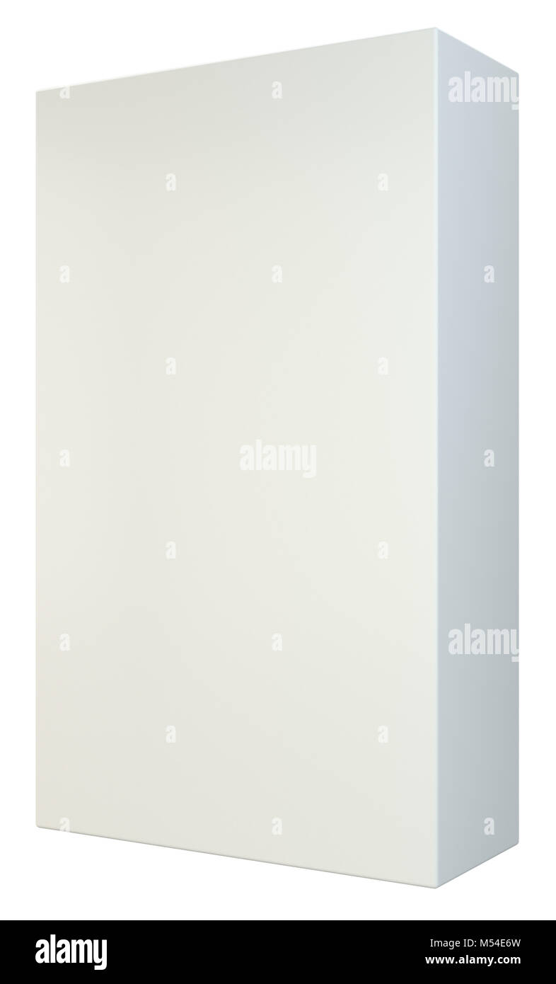 White square box. Cardboard box, container, packaging. 3d illustration ...