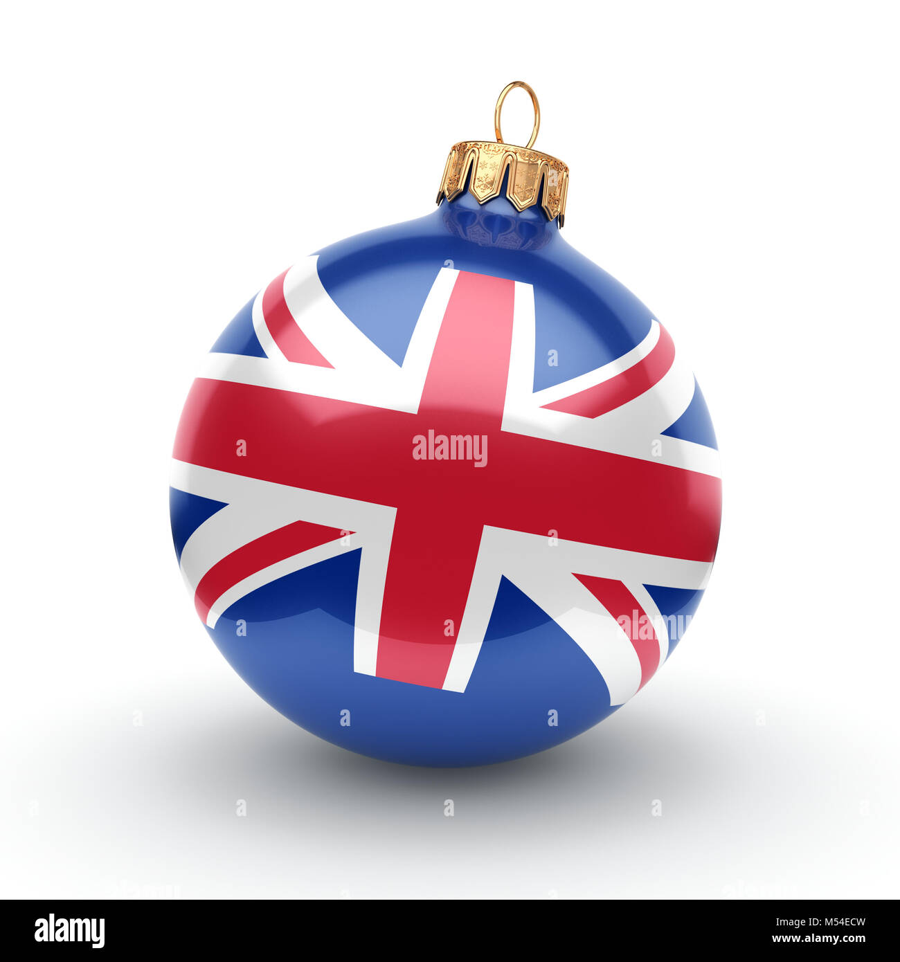 3D rendering Christmas ball with the flag of Great Britain Stock Photo ...