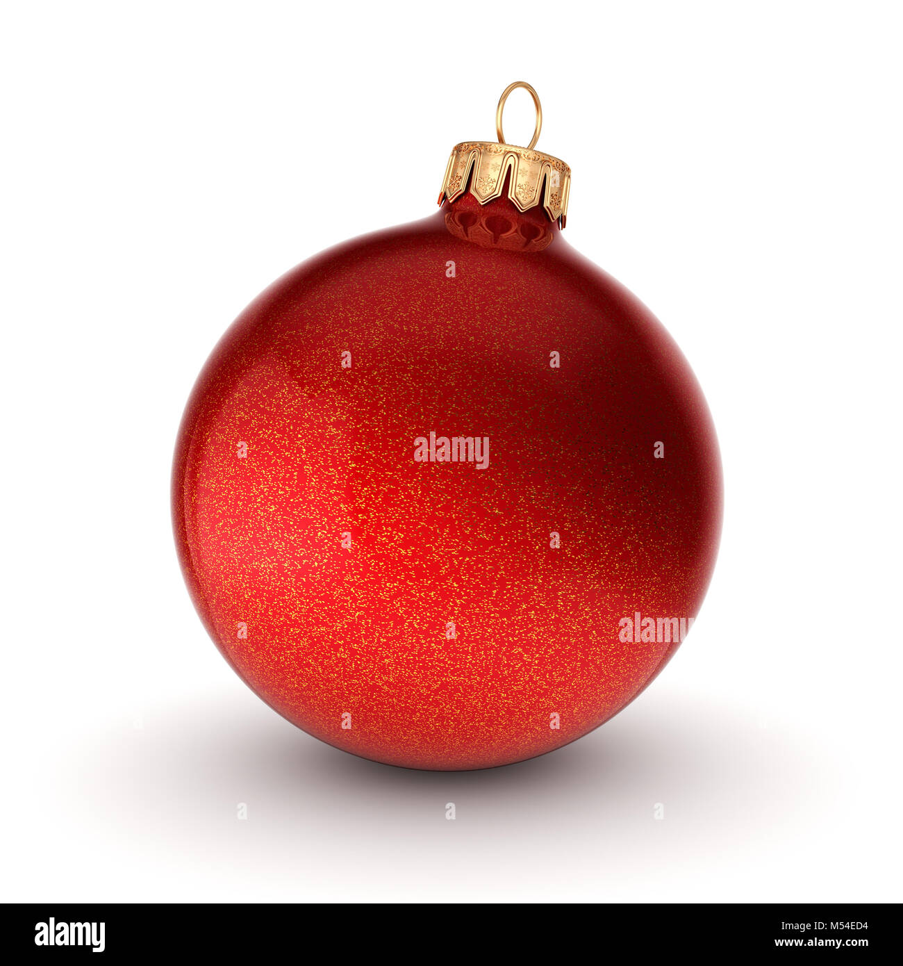3D rendering red Christmas ball Stock Photo - Alamy