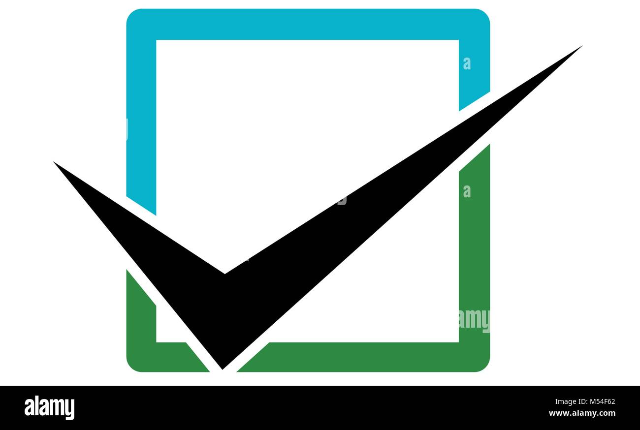 Logo check sign - vector Stock Vector Image & Art - Alamy