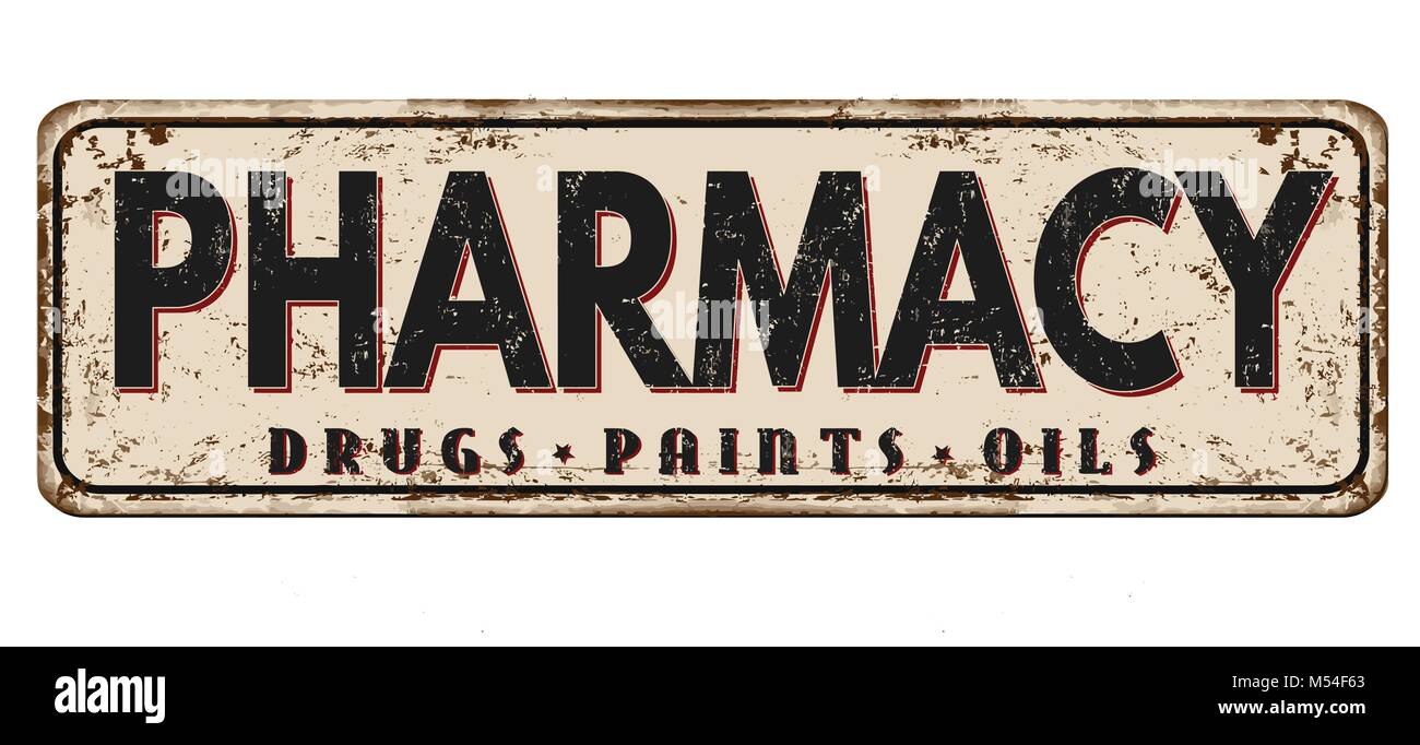 Vintage pharmacy poster hi-res stock photography and images - Alamy