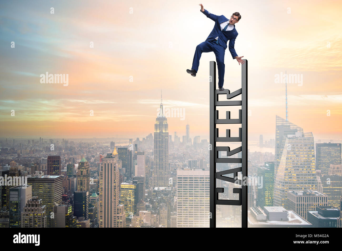 Businessman failing in his career Stock Photo - Alamy