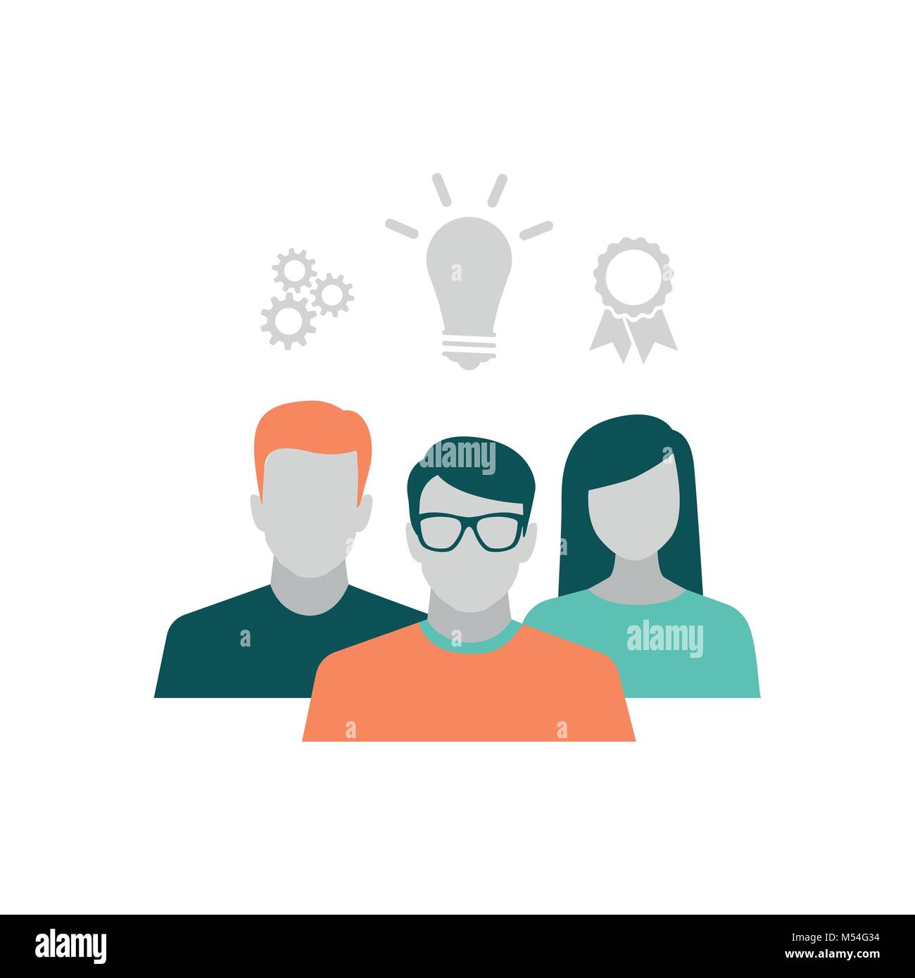 Man and woman college students Stock Vector Images - Alamy