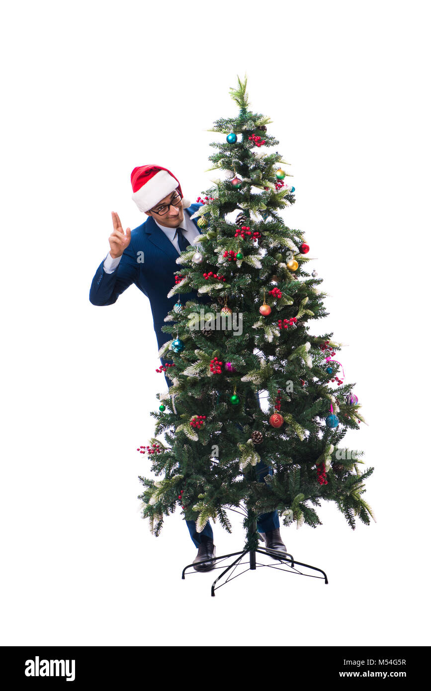 Excited santa businessman celebrating Cut Out Stock Images & Pictures ...