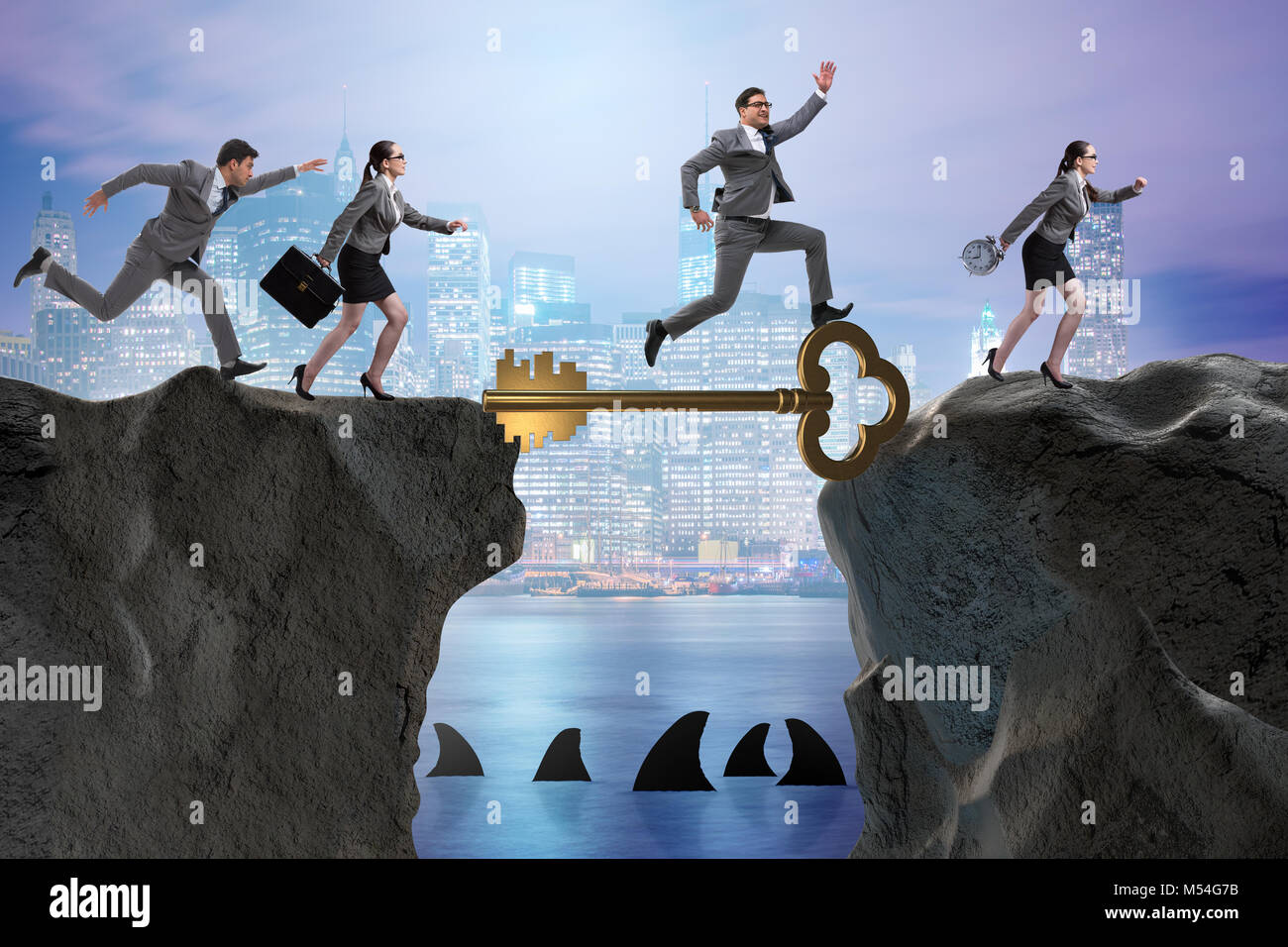 Concept with key to success illustration Stock Photo - Alamy