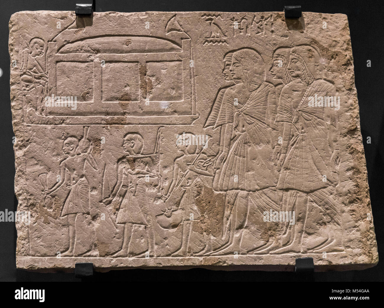 ancient stone relief at Chnum temple in Egypt Stock Photo - Alamy