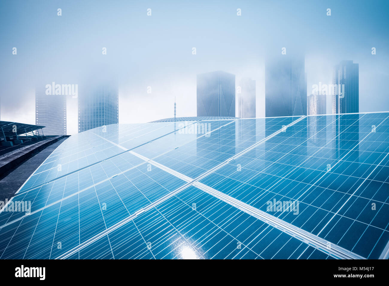 roof solar energy with modern building Stock Photo - Alamy