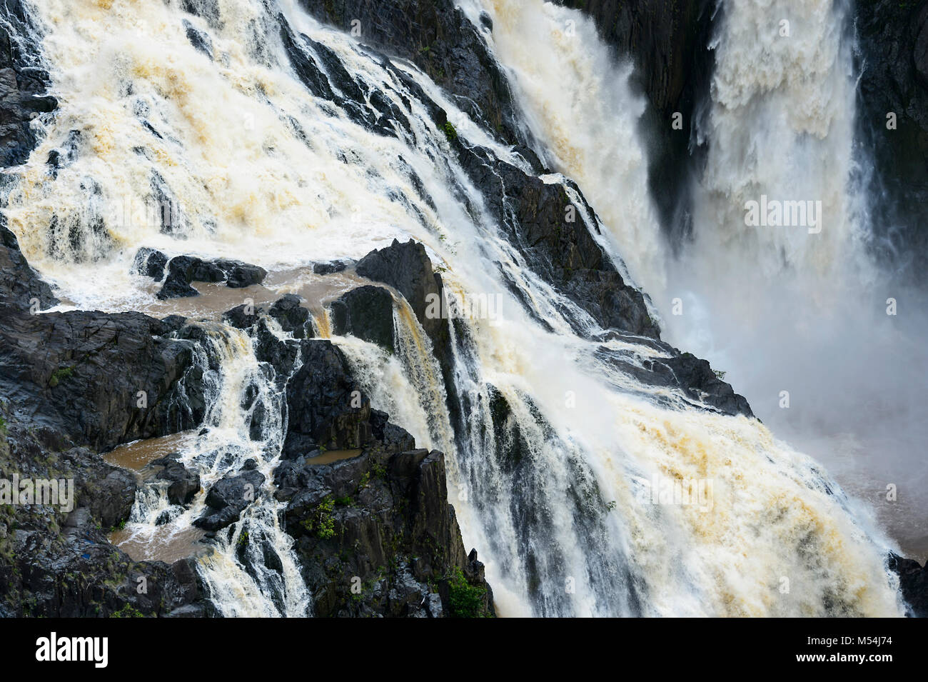 Close-up of Barron Falls in full flow during the Wet Season, near ...