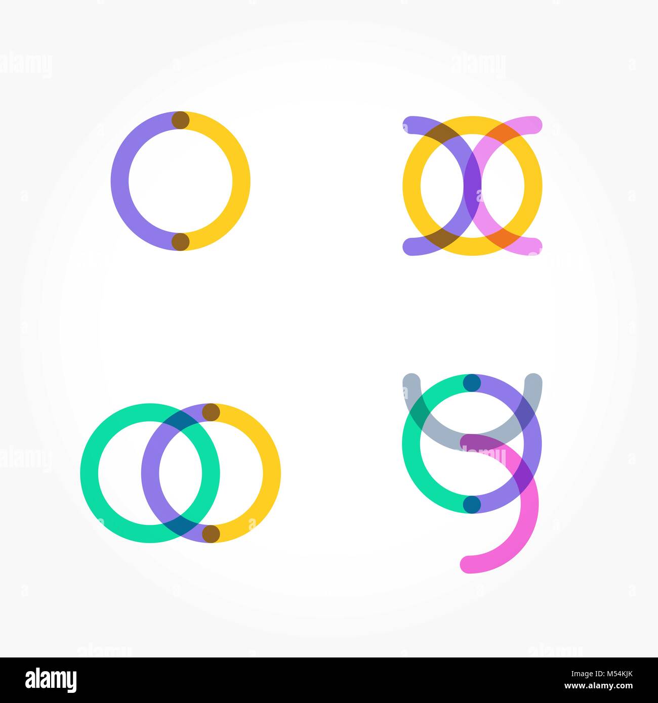 Set of minimal geometric monochrome shapes. Trendy hipster icons and ...