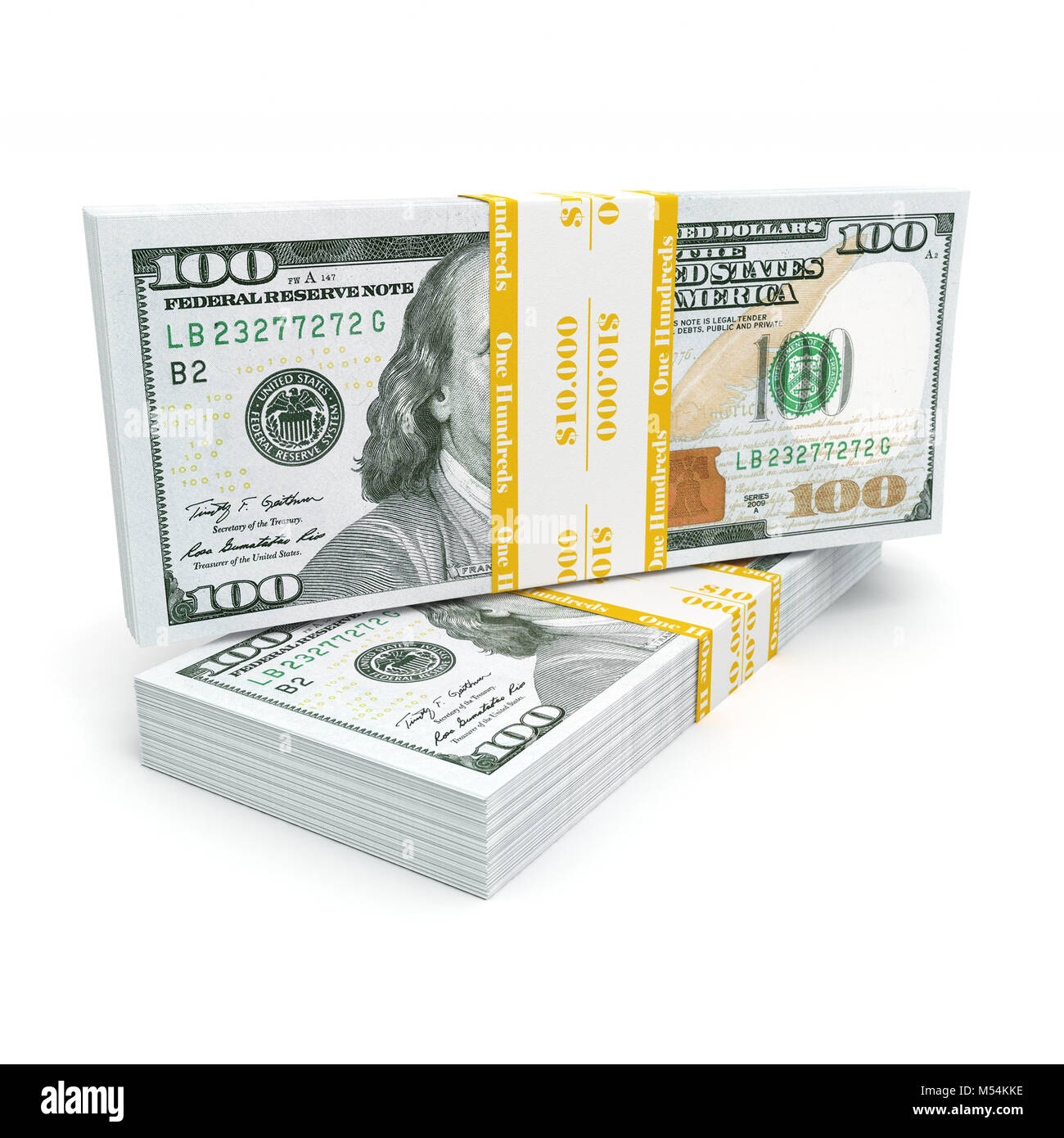 100 dollar money packs hi-res stock photography and images - Alamy