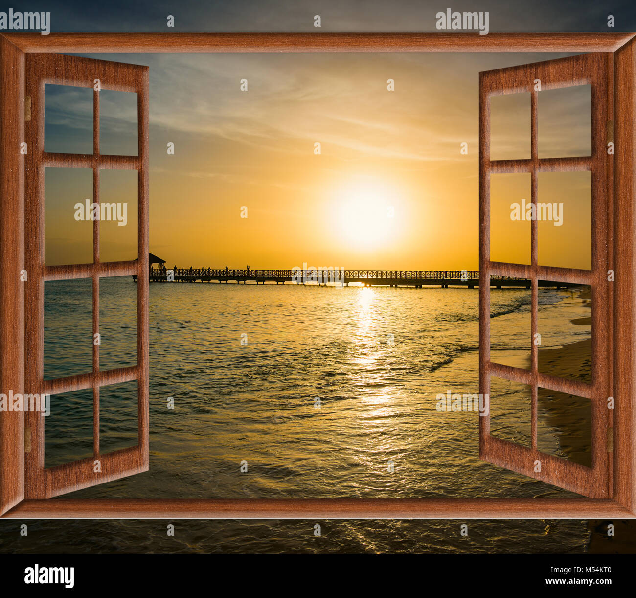 Ocean view from window hi-res stock photography and images - Alamy