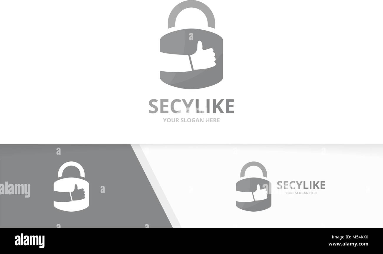 Vector lock and like logo combination. Safe and best symbol or icon ...