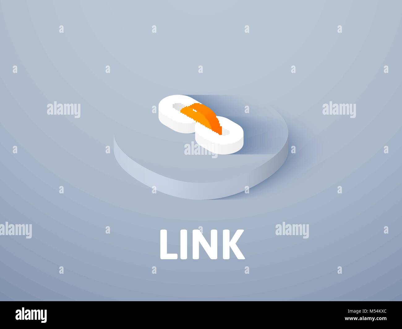 Link isometric icon, isolated on color background Stock Vector Image ...