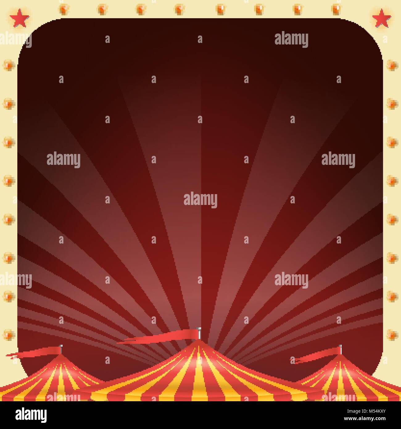 Circus Poster Banner Vector. Vintage Magic Show. Classic Big Top ...