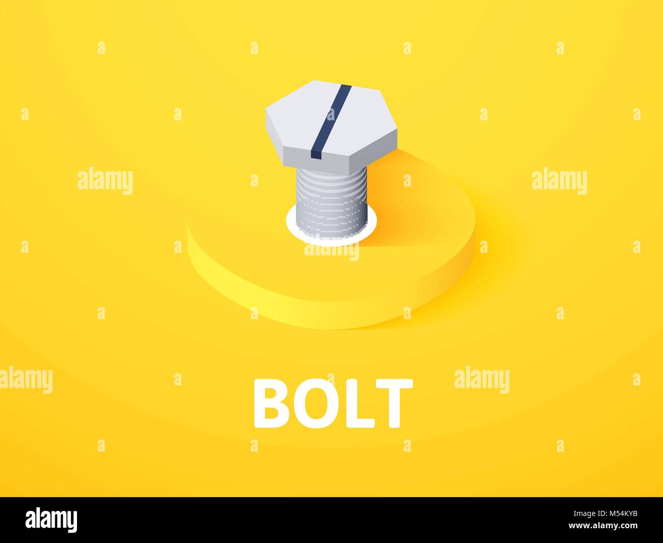 Bolt isometric icon, isolated on color background Stock Vector Image ...