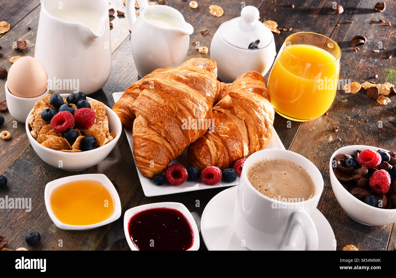 Breakfast served with coffee Stock Photo - Alamy