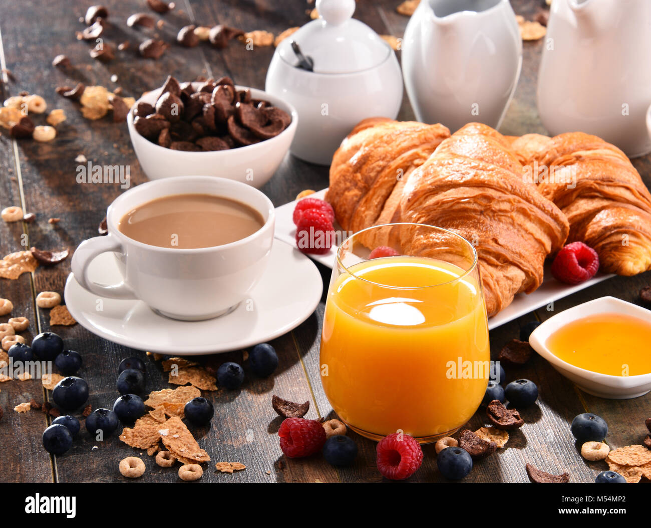 Breakfast served with coffee Stock Photo - Alamy