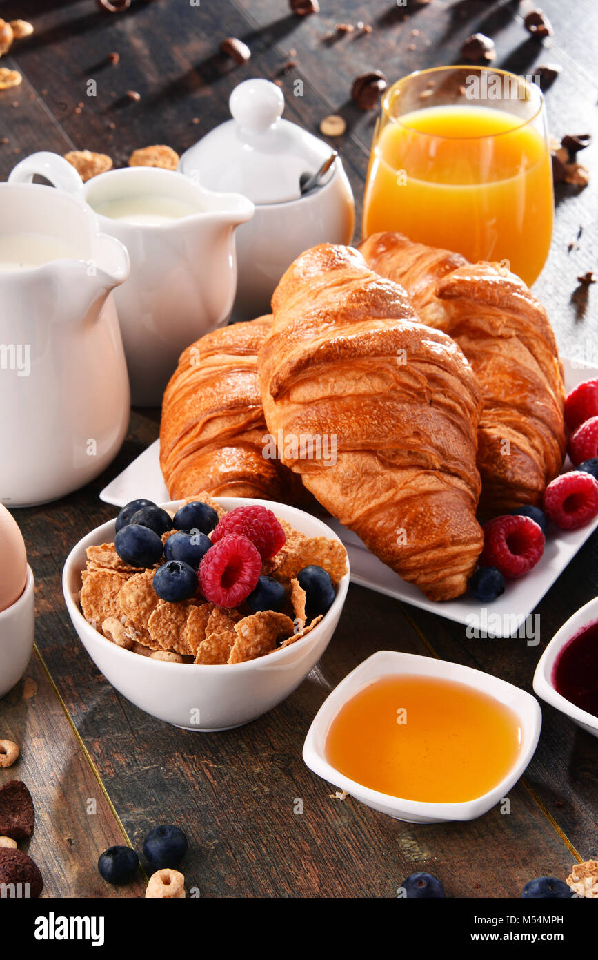 Breakfast served with coffee Stock Photo - Alamy