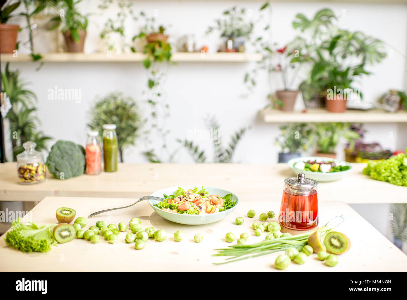 Healthy green food Stock Photo - Alamy