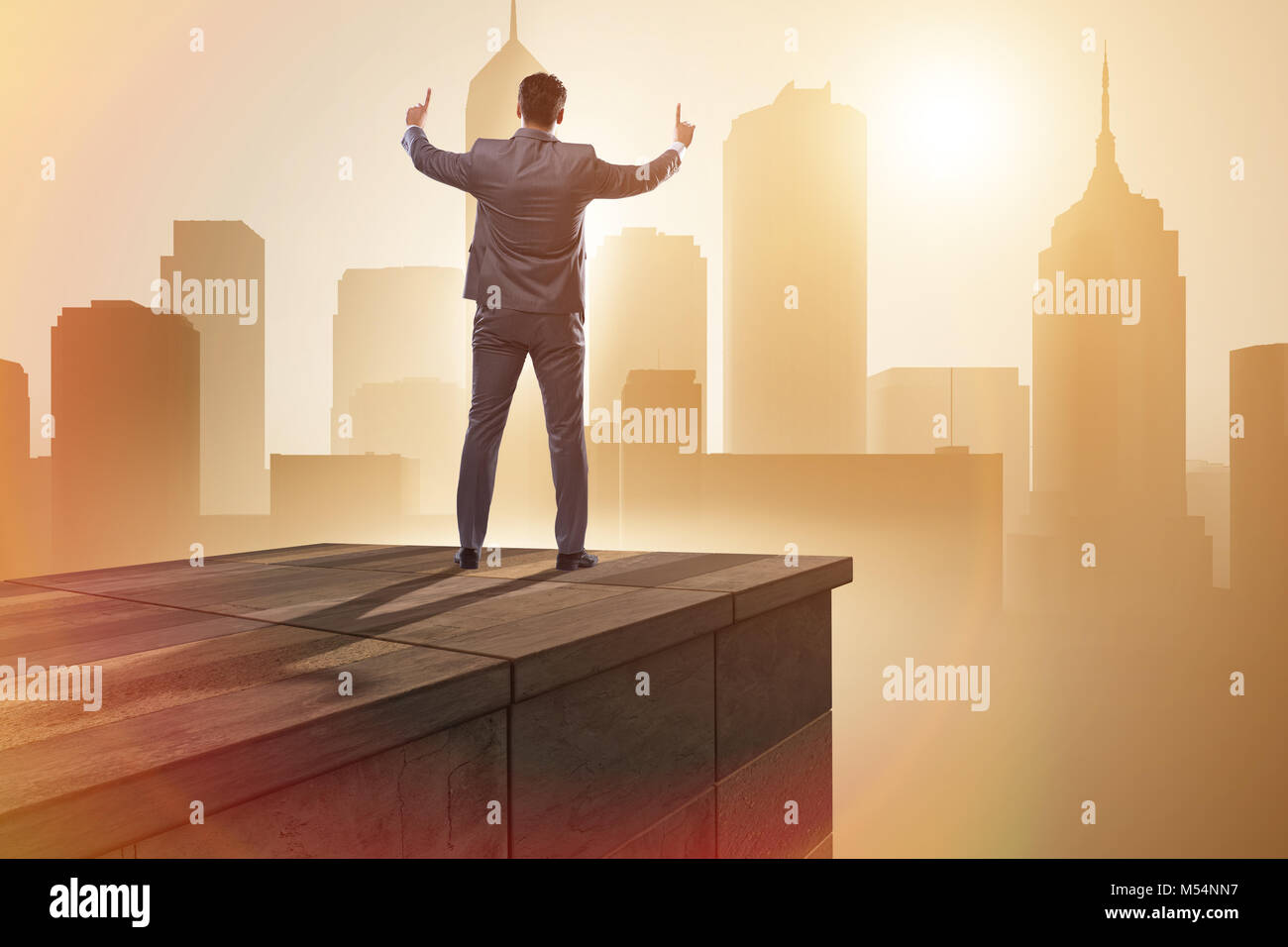 Businessman ready for new challenges in business concept Stock Photo ...