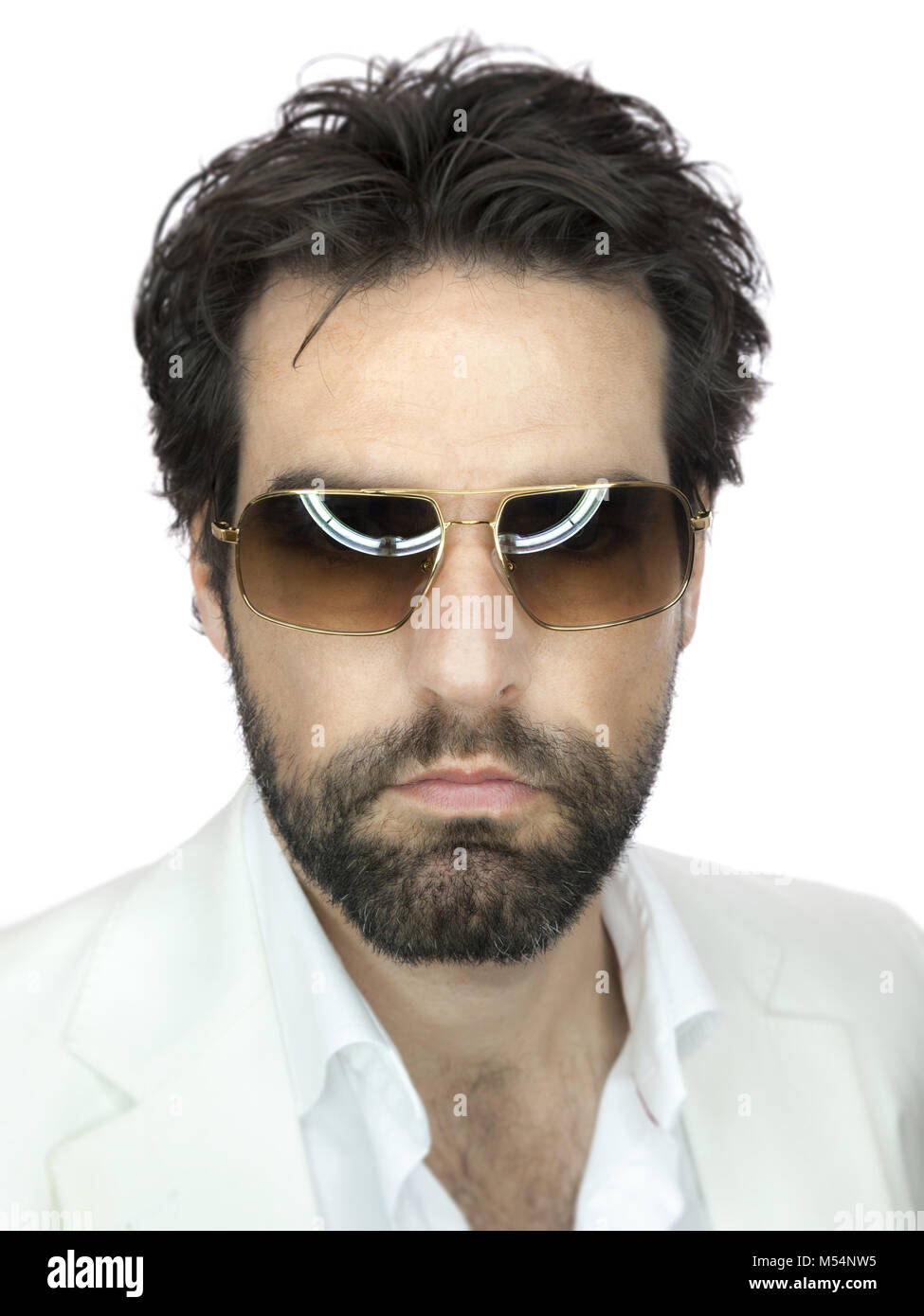 bearded man with sunglasses Stock Photo - Alamy