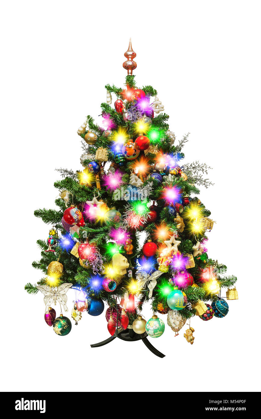 Decorated christmas tree Stock Photo - Alamy