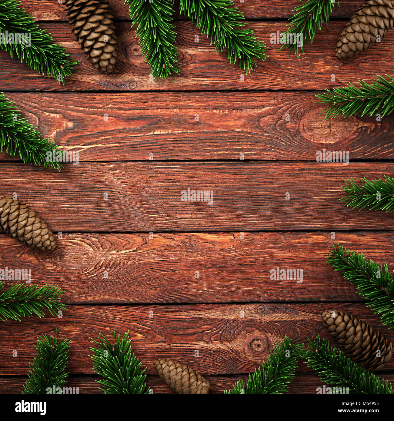 3D rendering dark christmas wooden background Stock Photo - Alamy