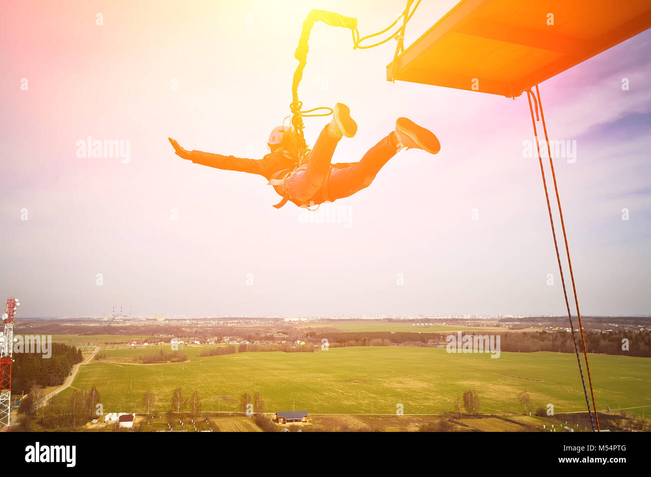Bungee jumping girl hi-res stock photography and images - Alamy