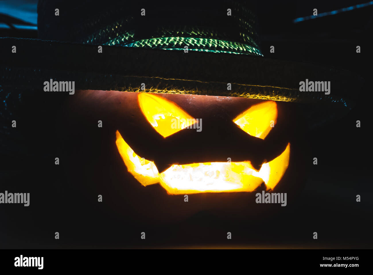 Creepy person wearing scary orange hi-res stock photography and images ...