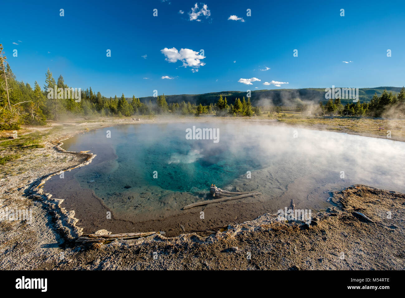 Hot thermal spring in Yellowstone Stock Photo - Alamy