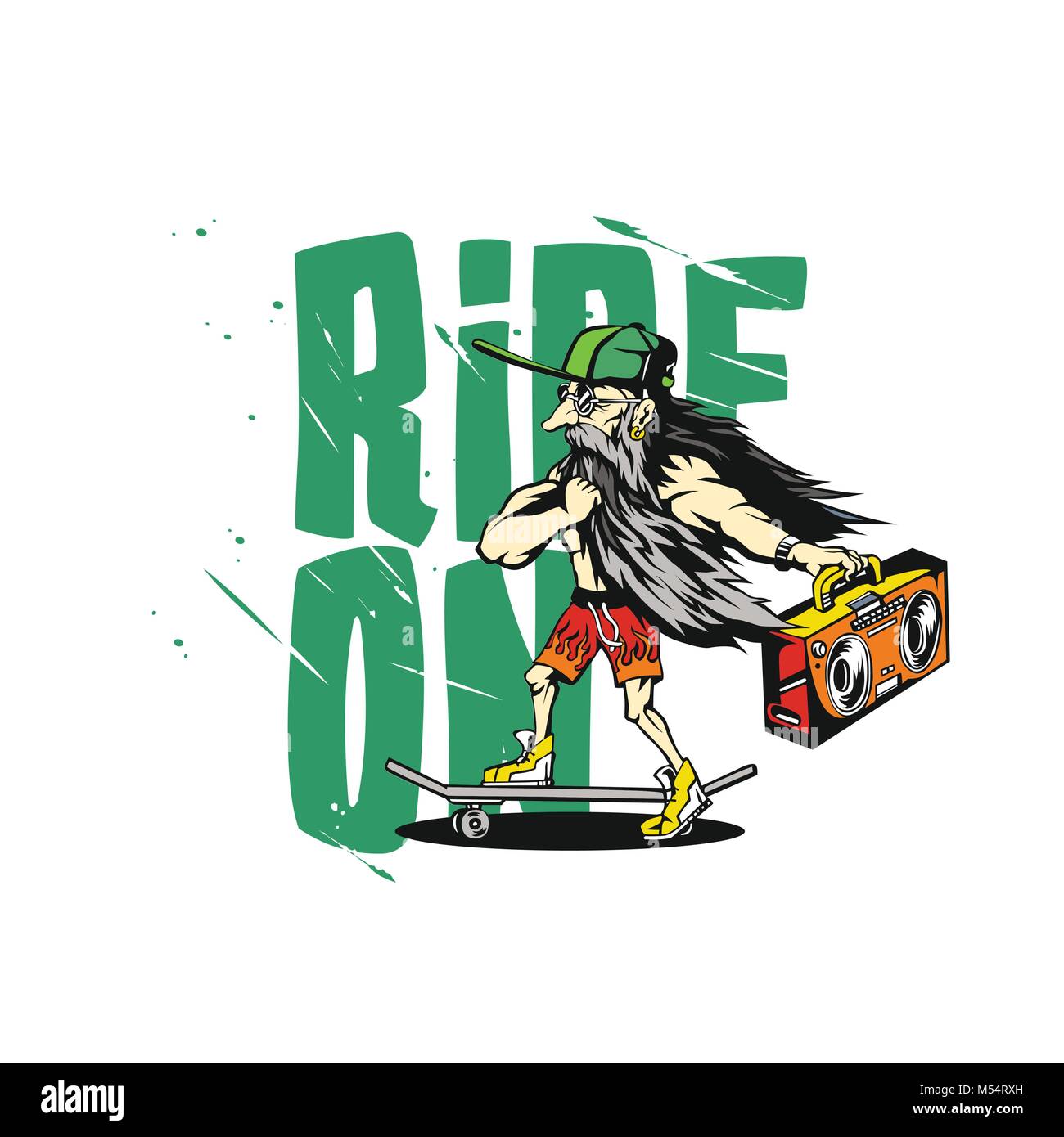 Old man beard long Stock Vector Images - Alamy