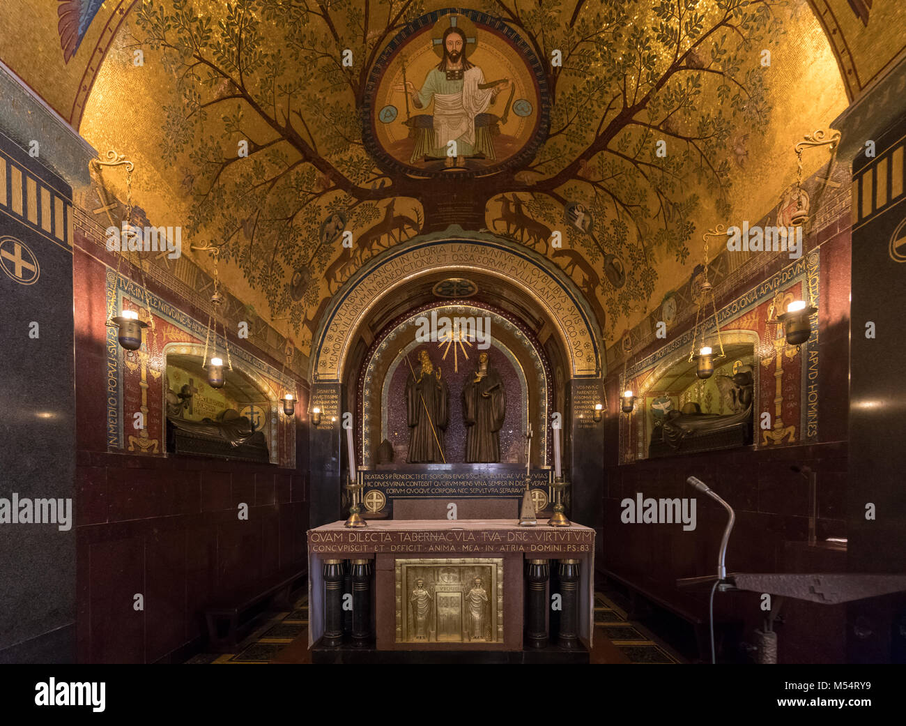 Montecassino, Italy - June 17, 2017: Crypt Inside the Basilica ...