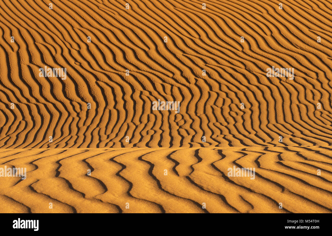 Algeria. Near Djanet. Sahara desert. Close up Sand Dune. Sand patterns ...