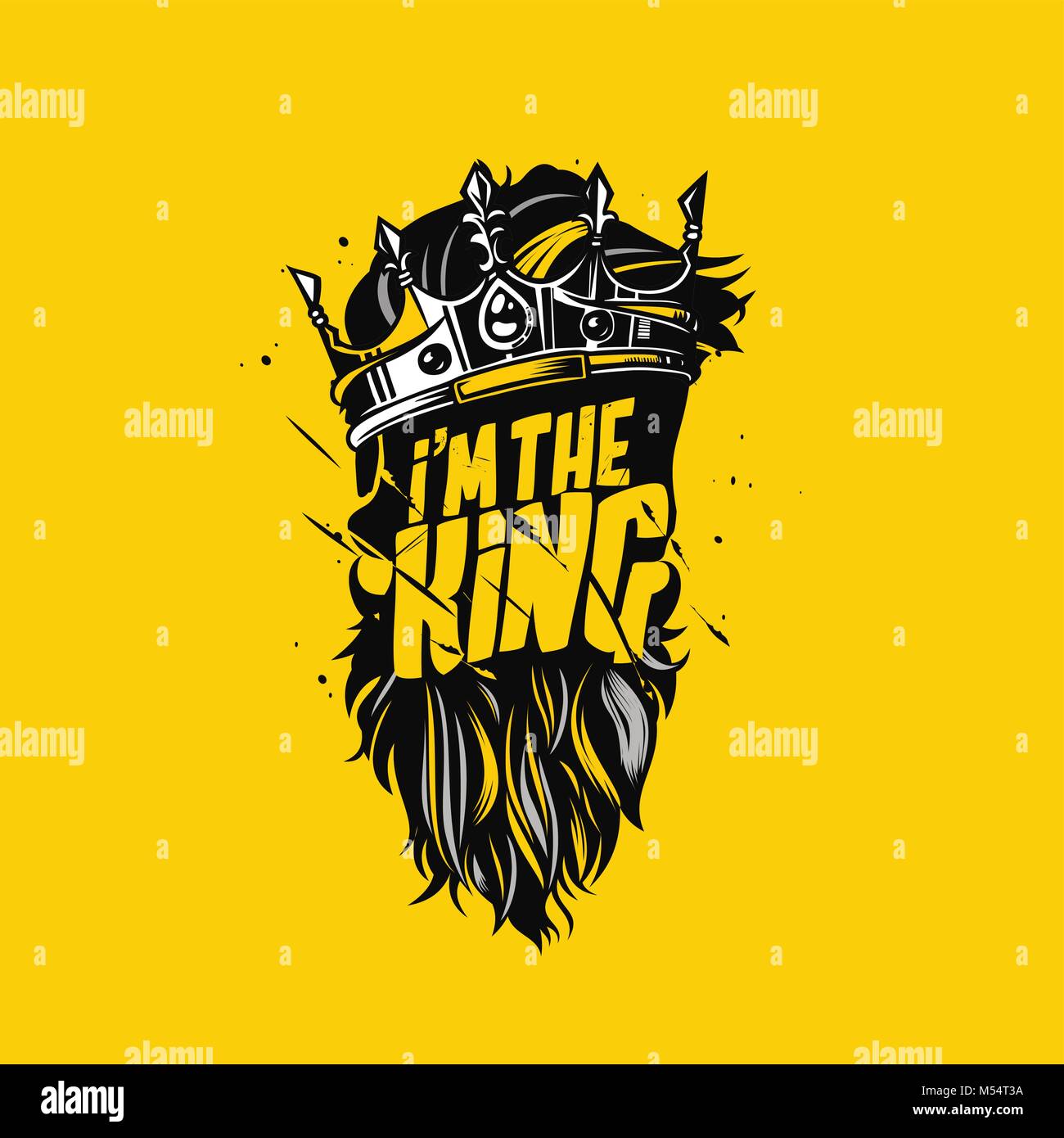 minimal logo of king crown and beard vector illustration design Stock Vector Image & Art - Alamy