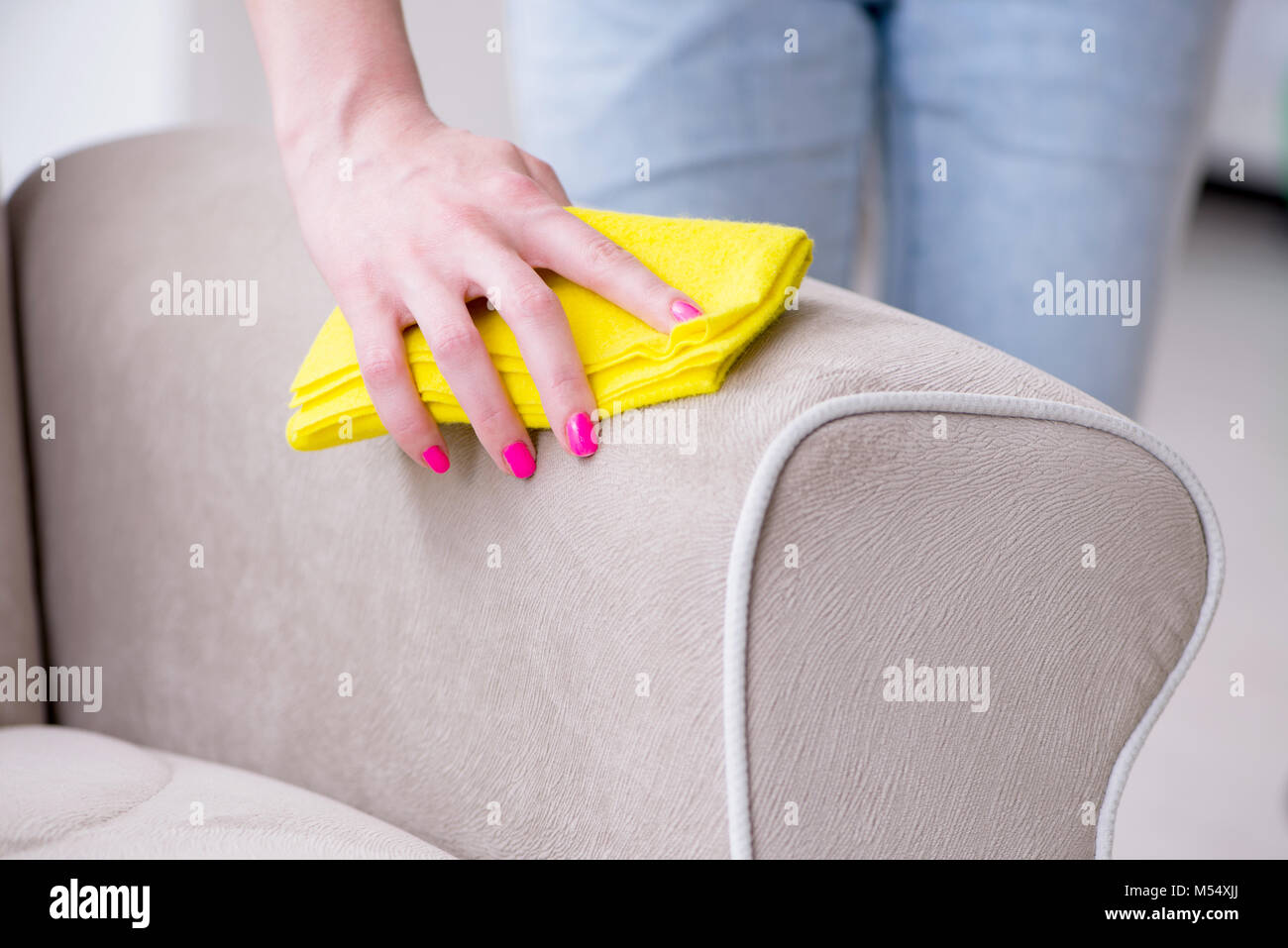 The woman doing cleaning at home Stock Photo - Alamy