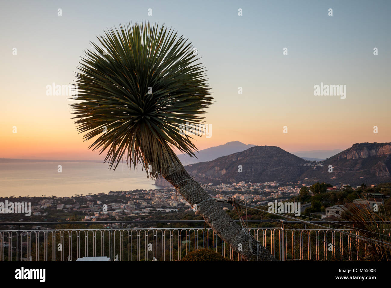 Romantic sunset in the Gulf of Naples. Sorrento. Italy Stock Photo - Alamy