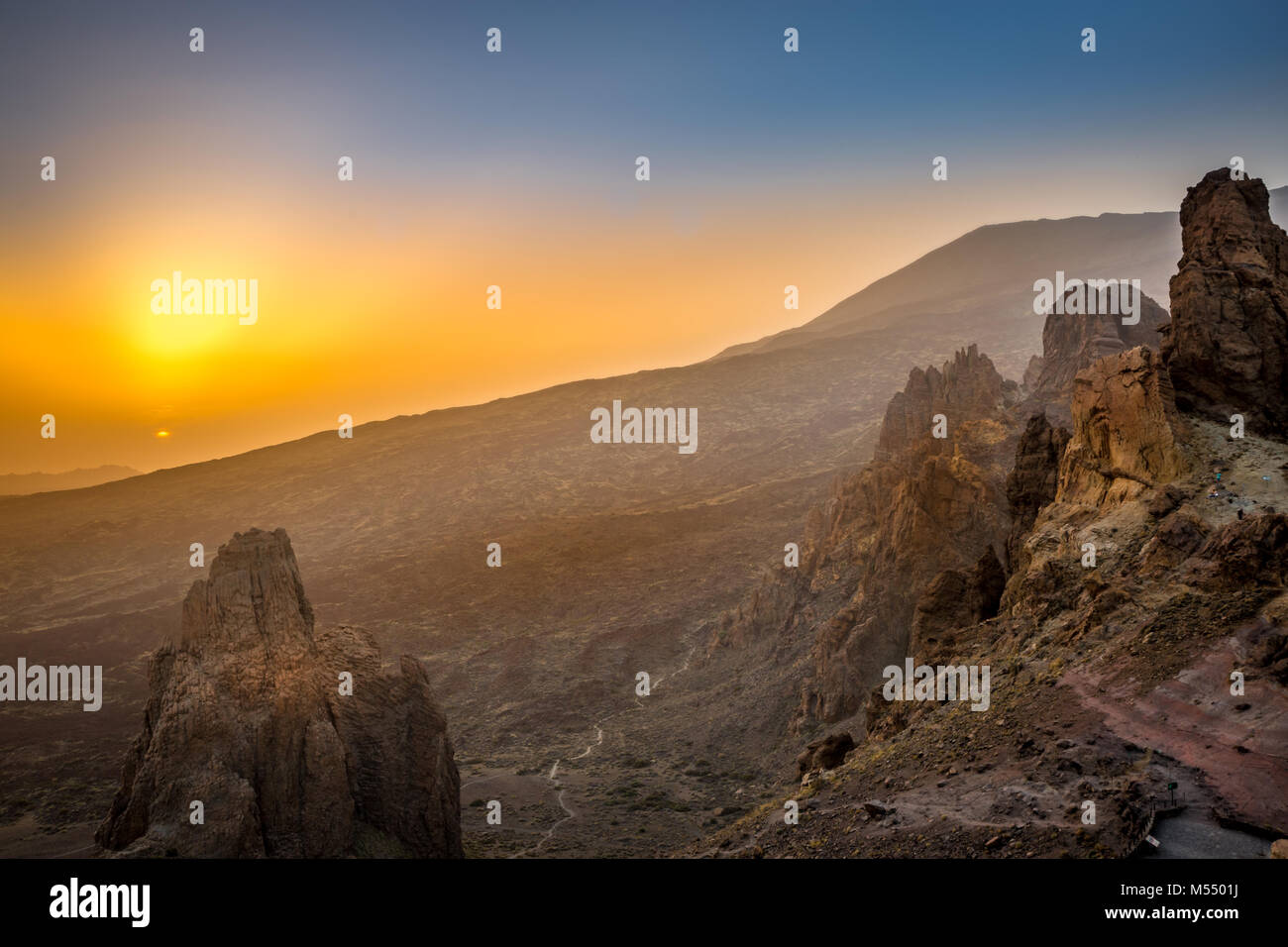 Aerial View of Landscape with Rocks in Teide National Park during ...