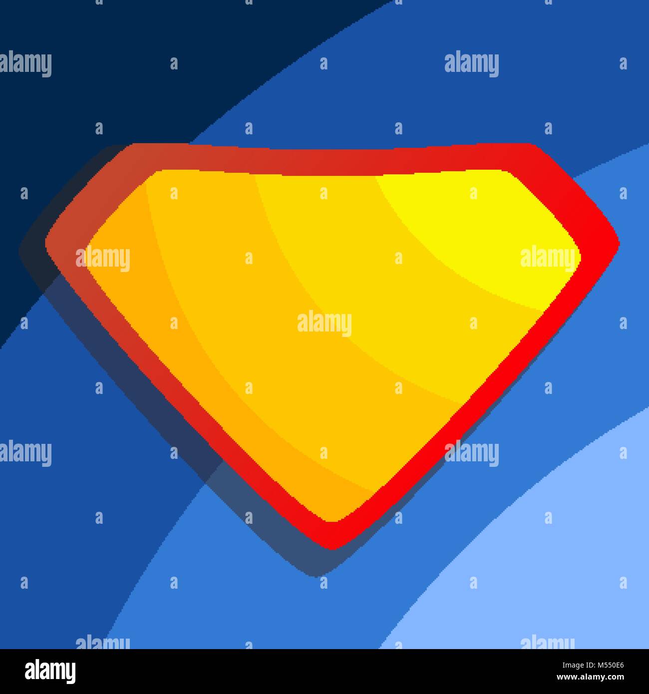 Superhero Logo Vector. Diamond Shield Symbol Shape. Badge Super Powers ...