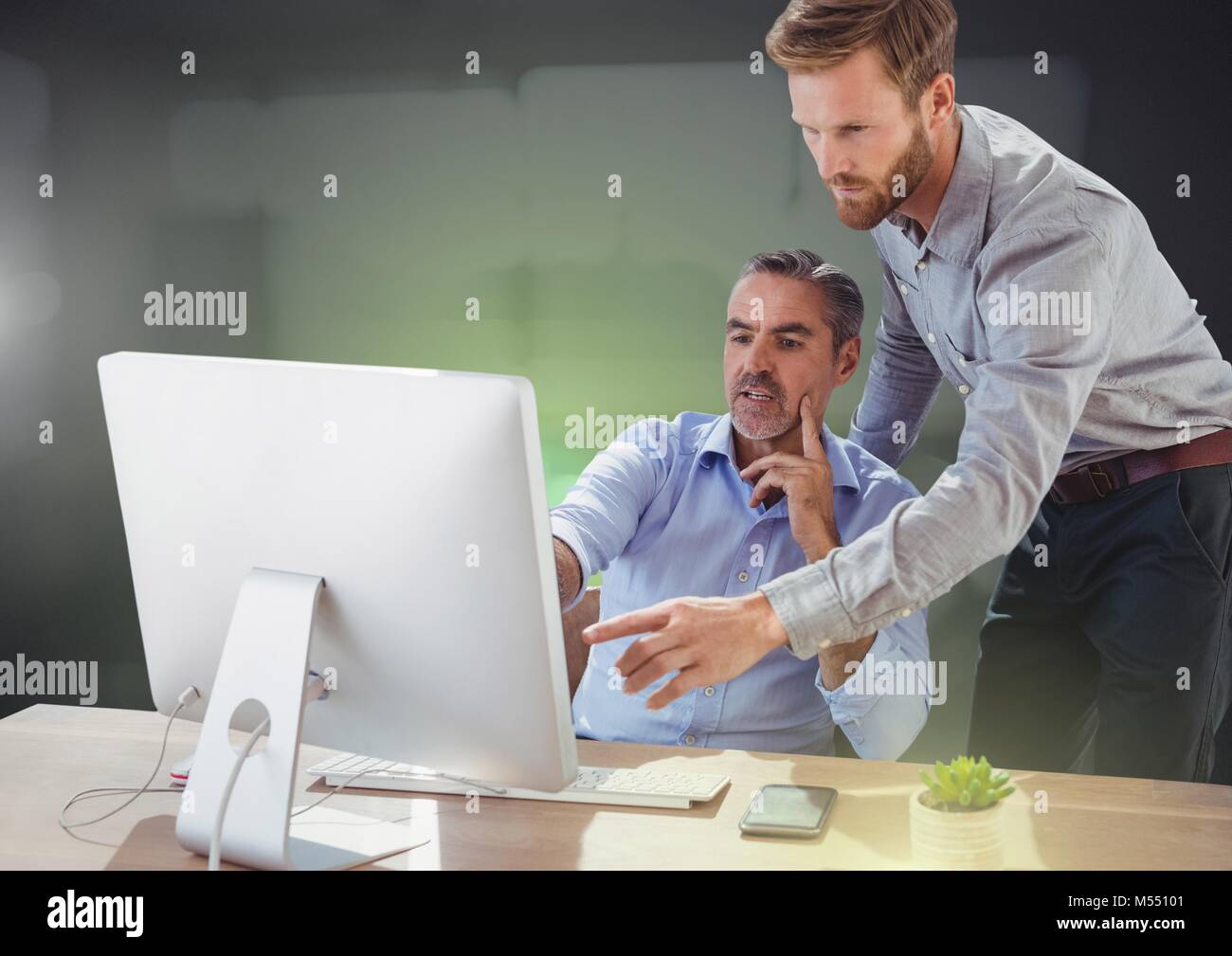 Business people working on computer Stock Photo - Alamy