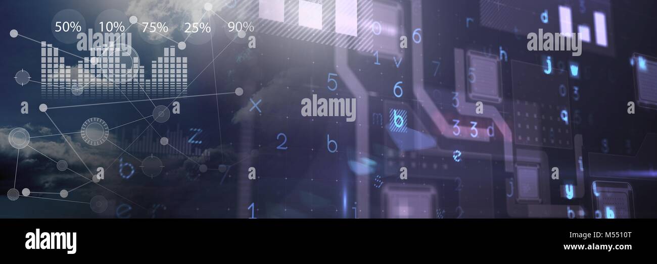 Interface overlay of connection statistics graphics with computers ...