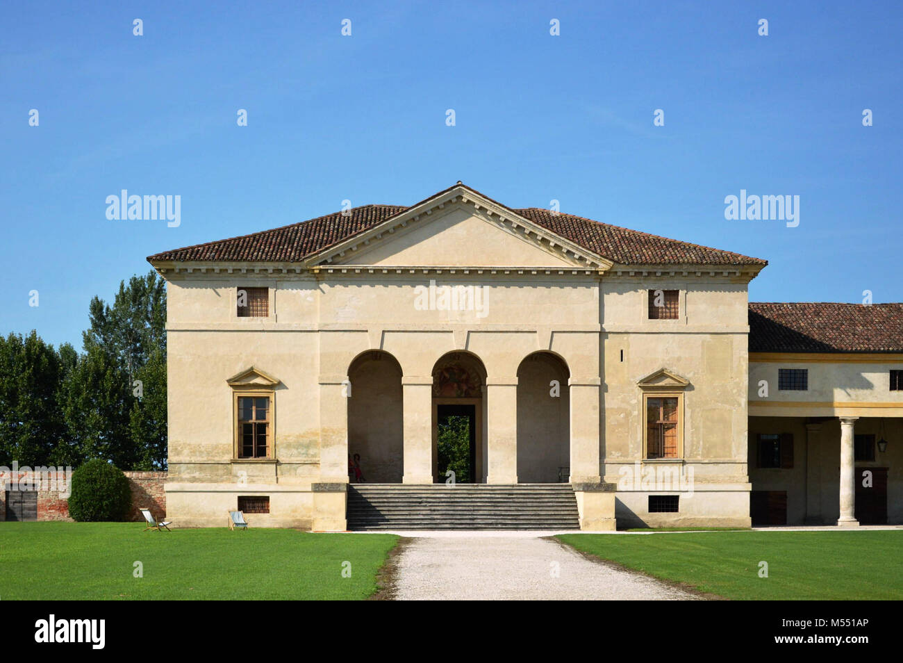 Villa Saraceno, designed by Andrea Palladio architect, Italy Stock ...
