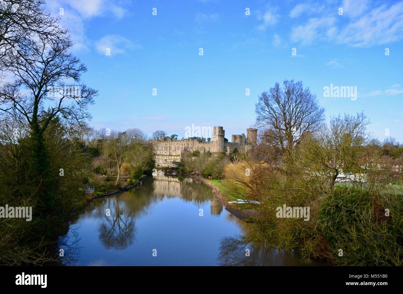 Warwick castle in winter warwickshire hi-res stock photography and ...