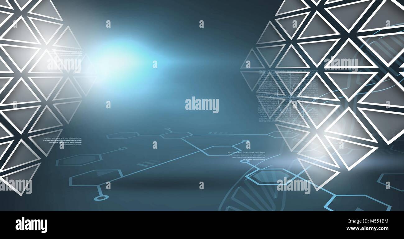 Triangle patterns with science background Stock Photo - Alamy