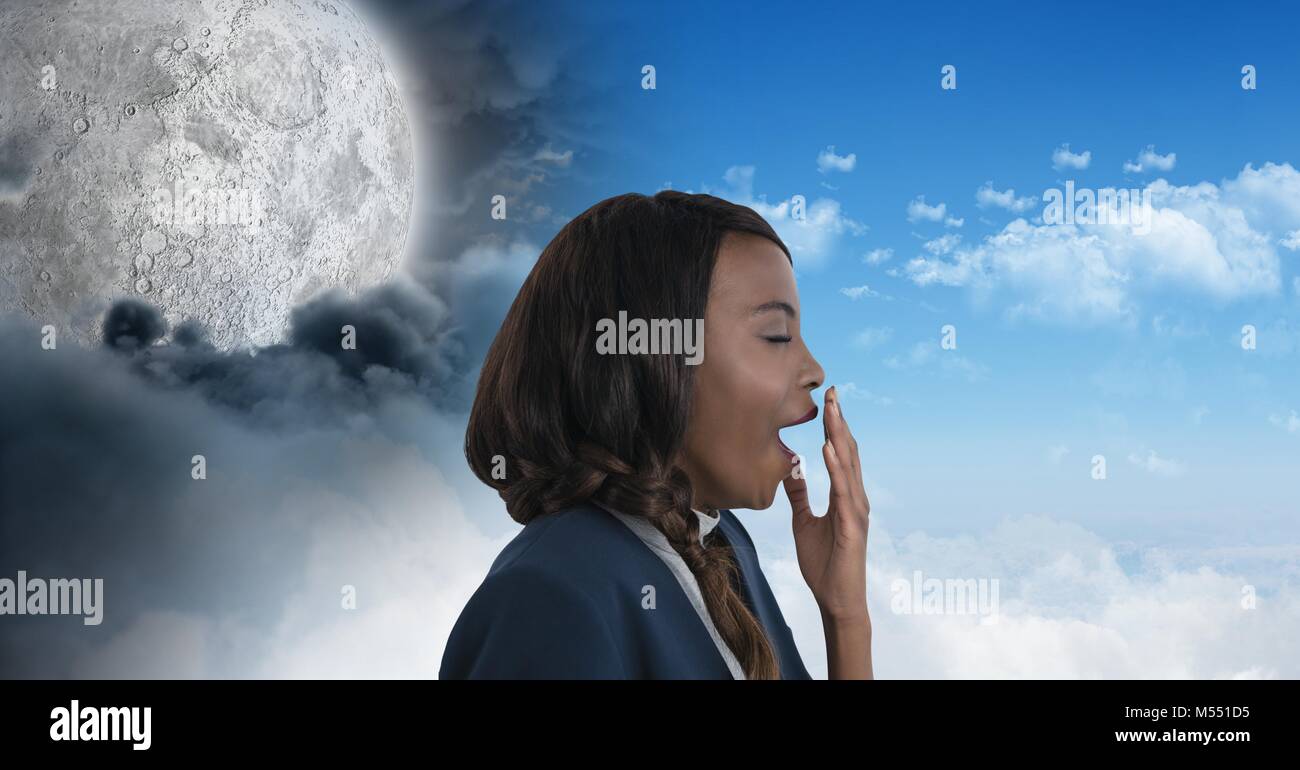 Woman yawning hi-res stock photography and images - Alamy