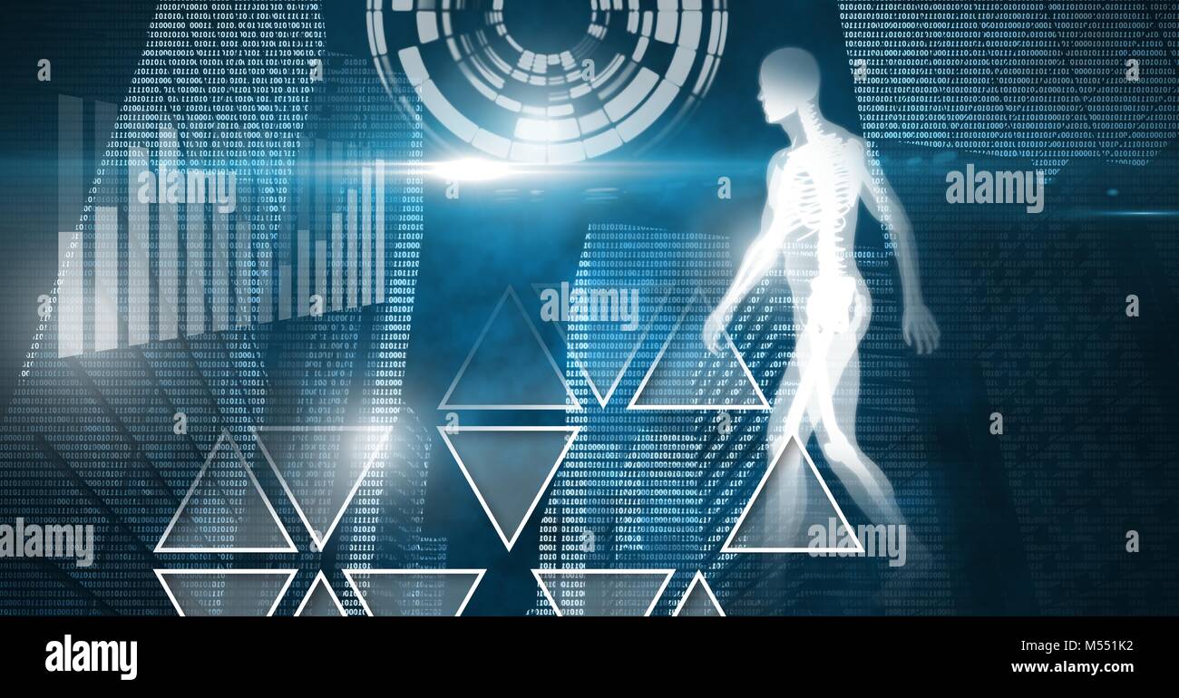 Human health and fitness interface and technology background Stock ...