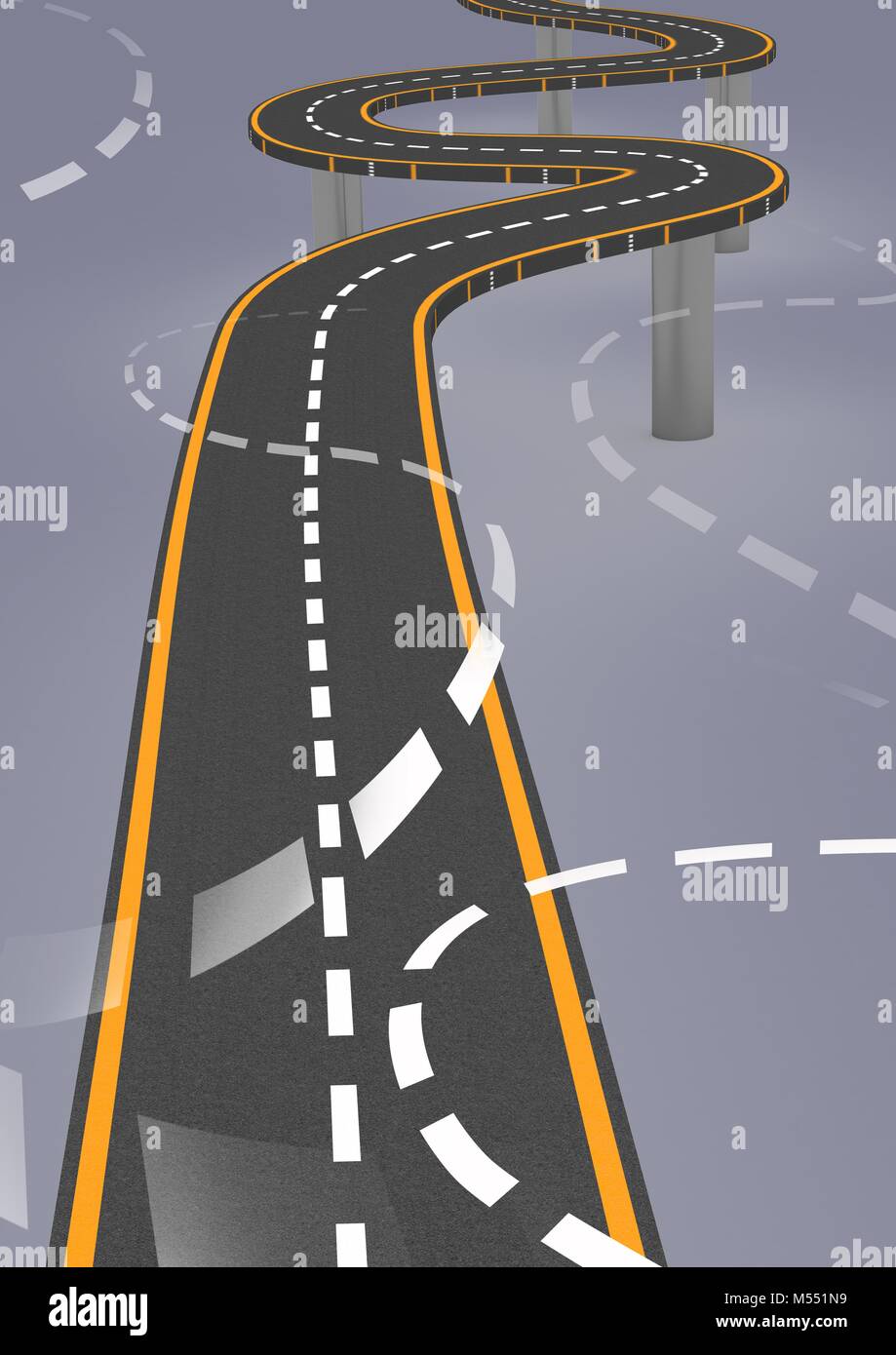 Bendy road hi-res stock photography and images - Alamy