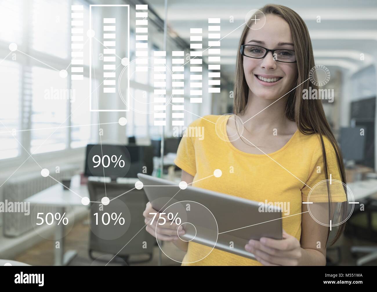 Woman overlay portrait hi-res stock photography and images - Alamy