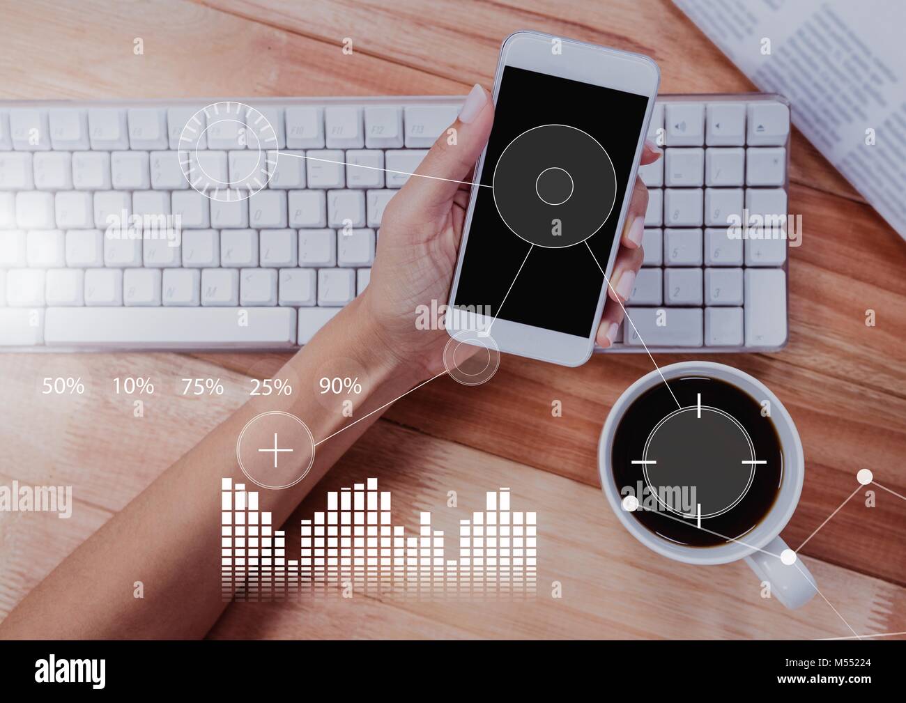 Phone overlay hi-res stock photography and images - Alamy