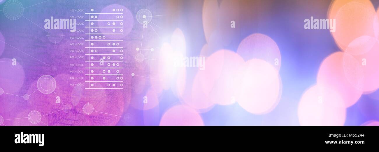 Interface overlay of connection statistics graphics with sparkling ...